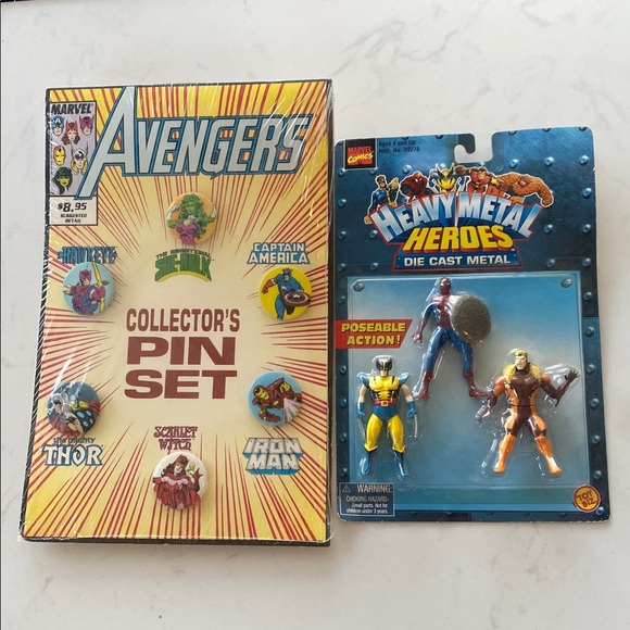 Marvel | Toys | Marvel Comics Heavy Metal Heroes 3pack Figurines 98s ...